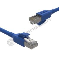 China Blue Rj45 CAT6A SFTP  Ethernet  Network Cable Internet 4pair CE UL multiple copper twist 100% oxygen-free copper Black CAT6A for sale