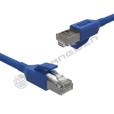 China Blue Rj45 CAT6A SFTP  Ethernet  Network Cable Internet 4pair CE UL multiple copper twist 100% oxygen-free copper Black CAT6A for sale