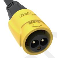 China M19 Series Push-pull Self-locking Yellow Connection Industrial 3 Pin Female Male Plug  Power Connector for sale