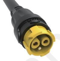 China M19 Series Push-pull Self-locking Yellow Connection Industrial 3 Pin Female Male Plug  Power Connector for sale