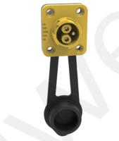 China M19 Series Push-pull Self-locking Yellow Connection Industrial 3 Pin Female Male Plug  Power Connector for sale