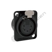 China Mini 5-Pin XLR Male Audio Connector IP40 Indoor Shell with Gold Contacts Black Microphone Audio Cable Connector Plug for sale