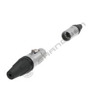 China Indoor Audio XLR 5 Pin Male DMX Lighting Jack Black Gold Contacts Female/Male Plug Socket 5 Pin Xlr Connector for sale