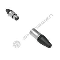 China Indoor Audio XLR 5 Pin Male DMX Lighting Jack Black Gold Contacts Female/Male Plug Socket 5 Pin Xlr Connector for sale