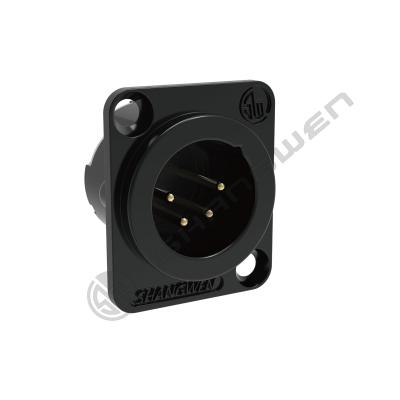 China New XLR 4 Pin Female Socket IP40 Indoor Audio Video Cable Connector with Solder Adapter Cable Connector XLR 4 Pin Female Chassis for sale