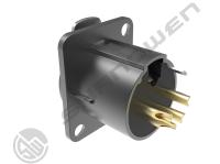 China Black XLR Audio Video Female Connectors 4-Pin 4-Pole Plug Socket Zinc Alloy Housing Indoor IP40 Protection for sale