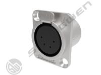 China New IP40 Indoor Audio Video Cable Connector XLR 4 Pin Female Socket with Solder Adapter and Jack Lead Cable Zinc Alloy Housing for sale