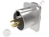China New IP40 Indoor Audio Video Cable Connector XLR 4 Pin Female Socket with Solder Adapter and Jack Lead Cable Zinc Alloy Housing for sale