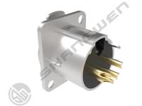 China New IP40 Indoor Audio Video Cable Connector XLR 4 Pin Female Socket with Solder Adapter and Jack Lead Cable Zinc Alloy Housing for sale