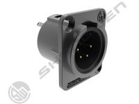China New IP40 Indoor Audio Video Cable Connector XLR 4 Pin Female Socket with Solder Adapter Male Socket Xlr Connector for sale