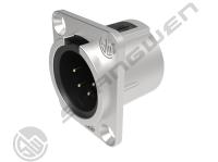 China New IP40 Indoor Audio Video Cable Connector XLR 4 Pin Female Socket with Solder Adapter Male Socket Xlr Connector for sale