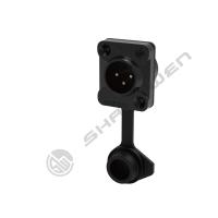 China High Quality Black Outdoor Waterproof Ip65 Male Socket Audio XLR Connector 3 Pin for sale