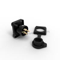 China High Quality Black Outdoor Waterproof Ip65 Male Socket Audio XLR Connector 3 Pin for sale