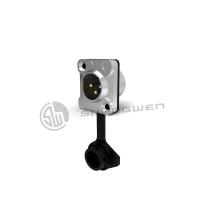 China High Quality Black Outdoor Waterproof Ip65 Male Socket Audio XLR Connector 3 Pin for sale