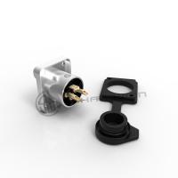 China High Quality Black Outdoor Waterproof Ip65 Male Socket Audio XLR Connector 3 Pin for sale