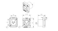 China China Wholesale Outdoor Waterproof Zinc Alloy Shell Mini 3 Pin Female Socket Xlr Connector for sale