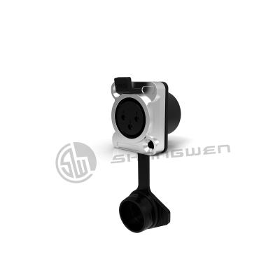 China China Wholesale Outdoor Waterproof Zinc Alloy Shell Mini 3 Pin Female Socket Xlr Connector for sale