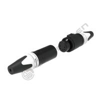 China Outdoor Waterproof 3 Pin XLR Plug Female  Alloy Material DMX Type Coupling for Audio Video Power Connector  3 Pin XLR for sale