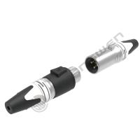 China Outdoor Waterproof 3 Pin XLR Plug Female  Alloy Material DMX Type Coupling for Audio Video Power Connector  3 Pin XLR for sale