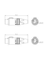 China Outdoor Waterproof 3 Pin XLR Plug Female  Alloy Material DMX Type Coupling for Audio Video Power Connector  3 Pin XLR for sale