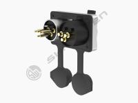 China Outdoor 2-XLR 3-Pin Female  Metal Silver XLR 3 Pole Male Socket Connector XLR 3 Pole Female and Male Combination 2 In1 IP65 for sale