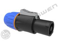 China IP65 4-Pin Female Speaker Connector Glass Reinforced Alloy Nylon Housing with 3P Male for 6-15mm Cable Copper Rated Current 30A for sale