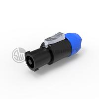 China 4-Pin Female Speaker Connector Glass Reinforced Alloy Nylon Housing with 3P Male for 6-15mm Cable Copper LED Wire Connections for sale