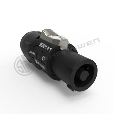China Shangwen Outdoor Use Powercon Ip65 Connectors Black Output 3 Pin Male Power Connector for sale