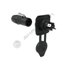 China Strong Contact Stability Outdoor Audio Video Power Connection 3 Pin Led Plastic Female Connector for sale