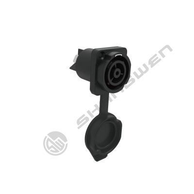 China Strong Contact Stability Outdoor Audio Video Power Connection 3 Pin Led Plastic Female Connector for sale