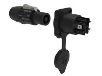 China Ip65 Outdoor Triple Core Waterproof AC Power Adaptor Lockable Plastic and Alloy Male and Female Connectors for LED Display for sale