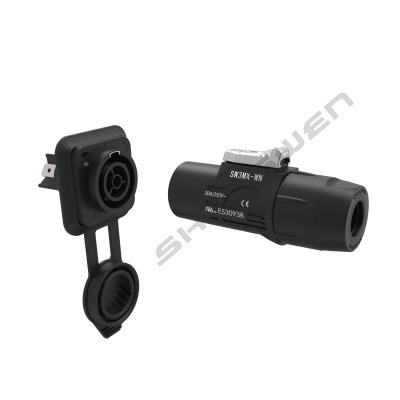 China IP65 Outdoor Powercon 3 Pin Connector Triple Core Rotary Locking Design Male Plug for LED  Electron Applications for sale