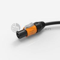 China Outdoor Orange Black Powercon Cable IP65 3 Pole Power In/Out Connectors Female for LED Screen Copper Conductor Industrial for sale