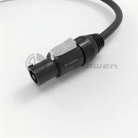 China Outdoor Orange Black Powercon Cable IP65 3 Pole Power In/Out Connectors Female for LED Screen Copper Conductor Industrial for sale