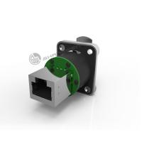 China RJ45 Male Connector Waterproof Aviation Dual Port Circular Signal Panel Cat6 Ethernet Cable Metal Ethernet Accessories RJ45 Plug for sale
