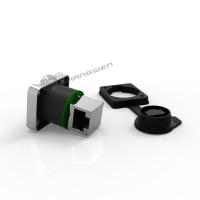 China Angled Bottom Network Port Outdoor Rj45 Crystal Socket Pulg Ethernet Rj45 Waterproof Connector IP65 Female Socket for sale