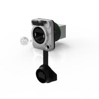 China Angled Bottom Network Port Outdoor Rj45 Crystal Socket Pulg Ethernet Rj45 Waterproof Connector IP65 Female Socket for sale