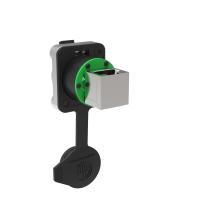 China Waterproof Ip65 Angled Top Network Plug Panel Mount Outdoor Audio Industrial Rj45 Female Ethernet Chassis Connector for sale
