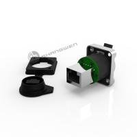 China Industrial Ethernet Panel Mount Straight Socket Outdoor signal 8 Pin Rj45 Waterproof Female Ethernet Chassis Connector IP65 for sale