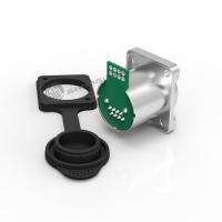 China Ethernet Chassis Connector Plug Ip65 Waterproof Rj45  Panel Mount Connectors Row Type for sale