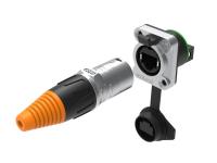 China Outdoor IP65 Straight Plug 8P Horn Socket Rj45 8 Pin Female Connector Ethernet Signal Cable Network Electrical Cable Connector for sale