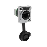 China Outdoor IP65 Rated 8-Pin Network Bridge RJ45 Connectors Socket 8 Core Male Signal Chassis Connector 8-Pin  RJ45 Connectors for sale