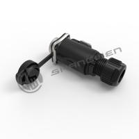 China Outdoor IP67 Rated 8-Pin Network Bridge RJ45 Connectors Socket 8 Core Male Signal Chassis Connector Metal Card Buckle Connectors for sale