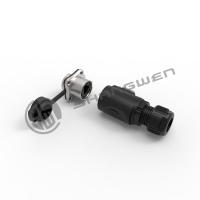 China Outdoor IP67 Rated 8-Pin Network Bridge RJ45 Connectors Socket 8 Core Male Signal Chassis Connector Metal Card Buckle Connectors for sale