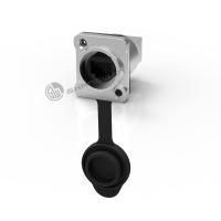 China Outdoor Cat5e Metal Button D Style Rj45 Ip65 Waterproof Female Signal Connector for sale