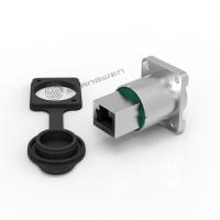 China Outdoor Cat5e Metal Button D Style Rj45 Ip65 Waterproof Female Signal Connector for sale