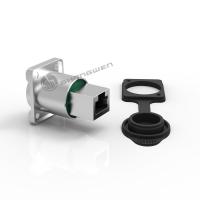 China Outdoor Cat5e Metal Button D Style Rj45 Ip65 Waterproof Female Signal Connector for sale