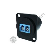 China LC to LC Fiber Optic Panel Mount  D-Type LC Female to Female Coupler Single-Mode Multimode Module Socket for Fiber Optic for sale