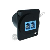 China LC to LC Fiber Optic Panel Mount  D-Type LC Female to Female Coupler Single-Mode Multimode Module Socket for Fiber Optic for sale
