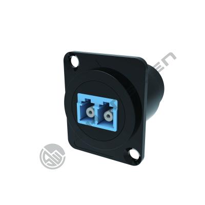 China LC to LC Fiber Optic Panel Mount  D-Type LC Female to Female Coupler Single-Mode Multimode Module Socket for Fiber Optic for sale